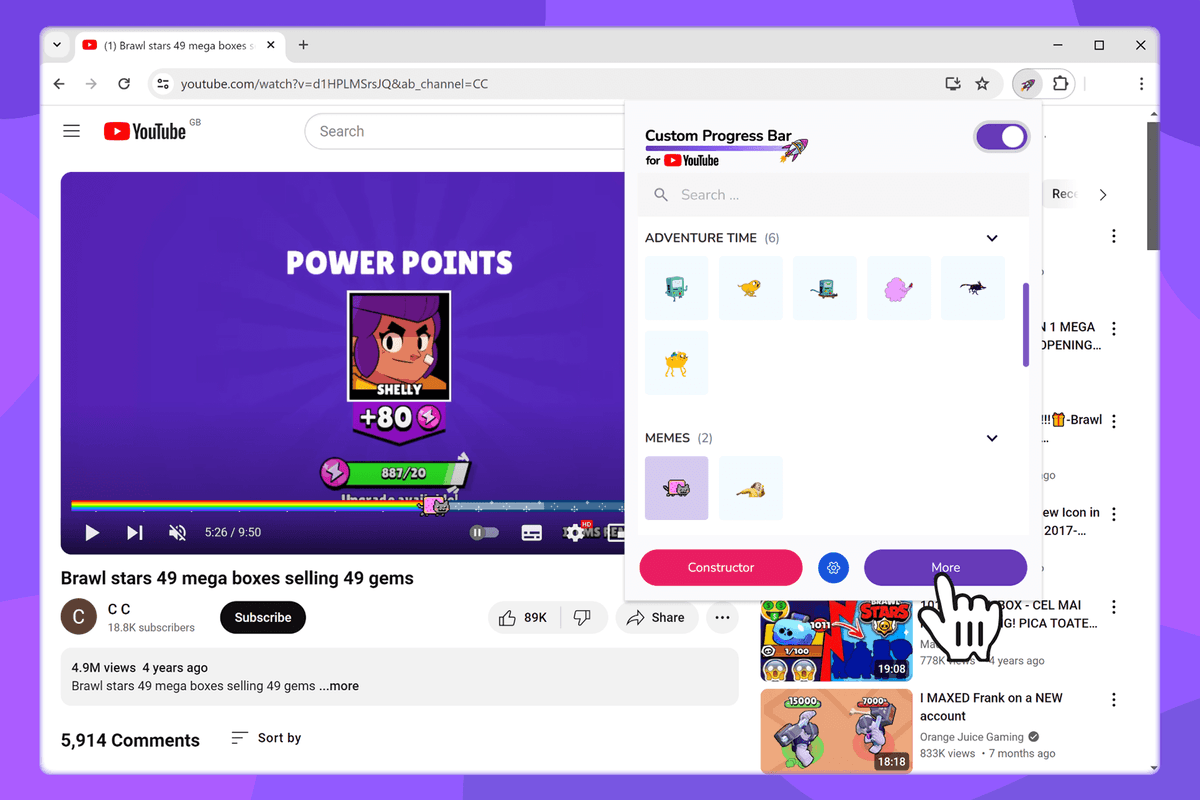 Custom Progress Bar for YouTube - Free Custom Progress Bar | custom ...